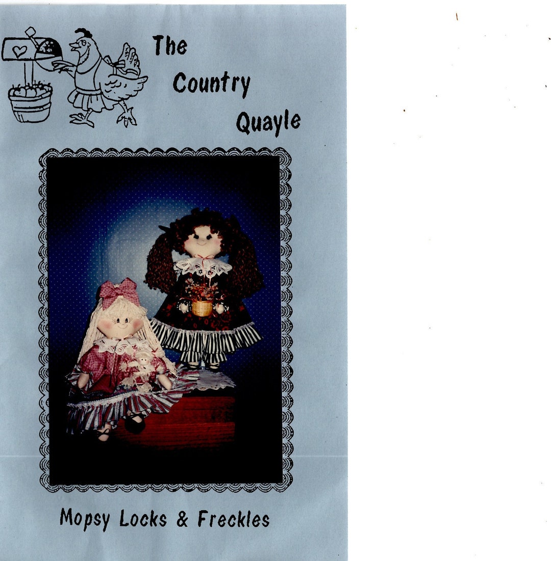 80s 90s Uncut PATTERN 21" Art Doll Pattern Country Doll Pattern the ...
