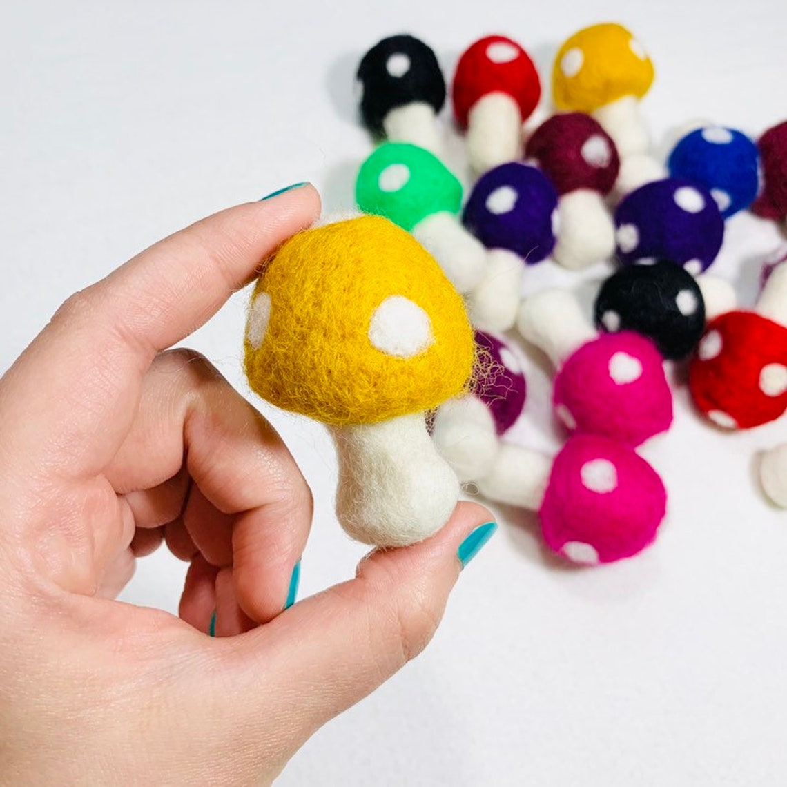 Wool Felted Mushrooms Needle Felted Mushrooms Woodland Felt - Etsy UK