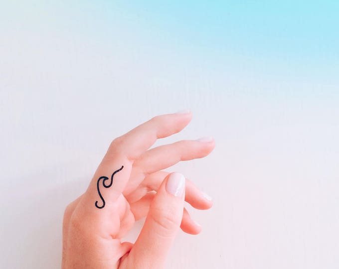 Summer Temporary Tattoos, Beach Wave Tattoo, Fake Tattoos, Beachy Ocean ...