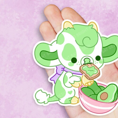 Meringue the Lemon Cow Vinyl Sticker - Etsy