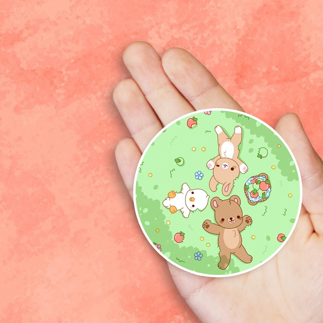 Apple Forest Animal Pals - Cute Kawaii Vinyl Sticker | Laptop Sticker ...