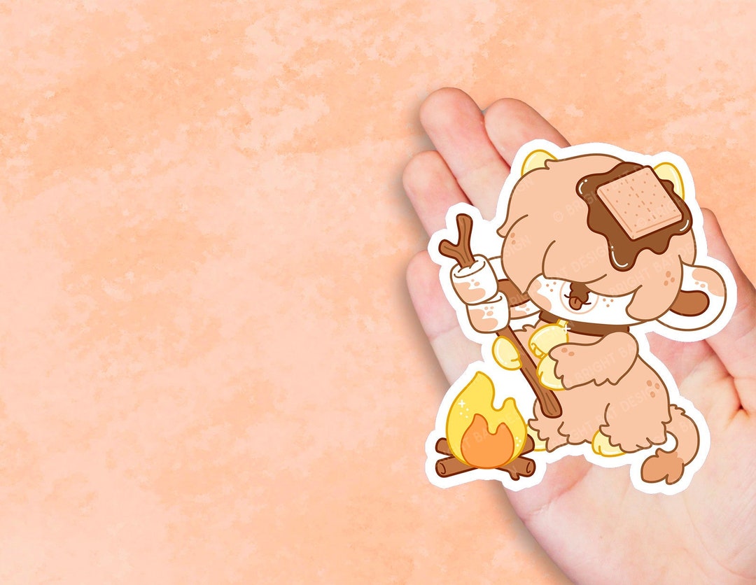 Mallow the Smores Cow - Cute Kawaii Vinyl Sticker | Laptop Sticker ...