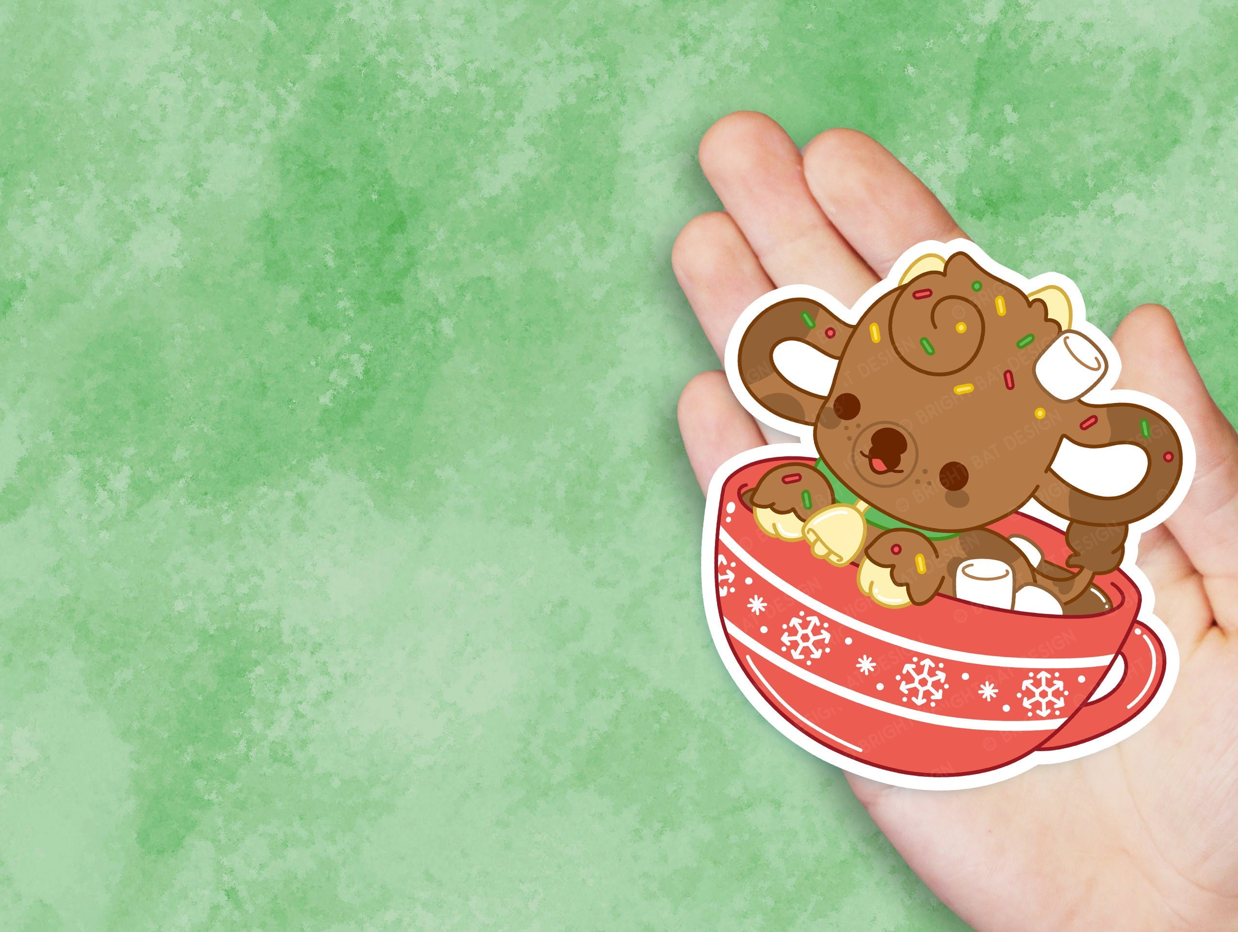 Coco the Hot Chocolate Cow Cute Kawaii Vinyl Sticker Laptop Sticker ...