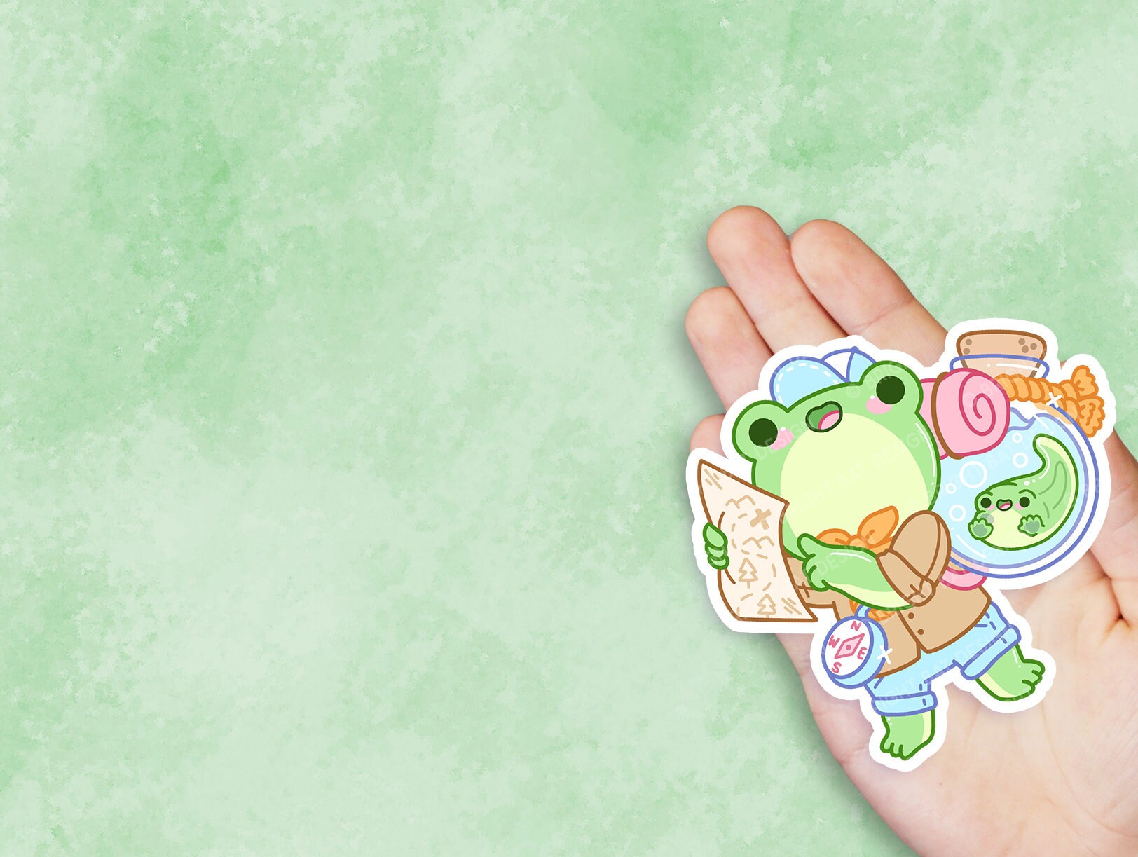 Adventure Frogs - Cute Kawaii Vinyl Sticker | Laptop Sticker | Water ...