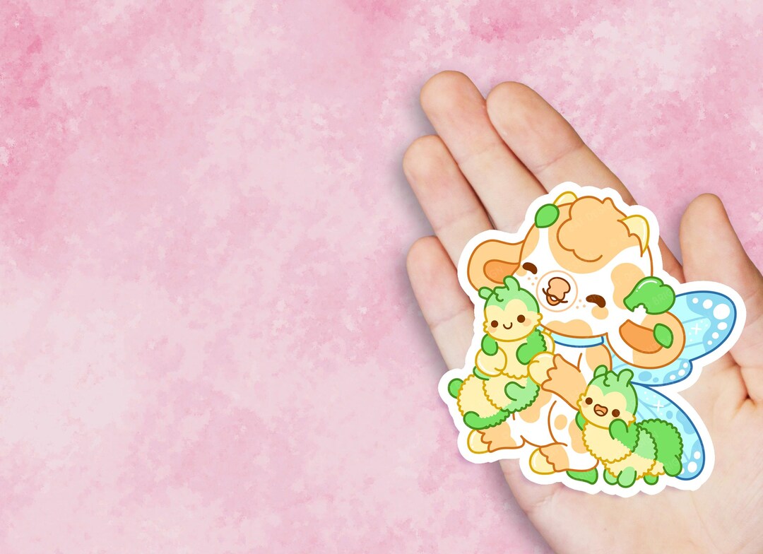 Cricket the Fairy Cow - Cute Kawaii Vinyl Sticker | Laptop Sticker ...