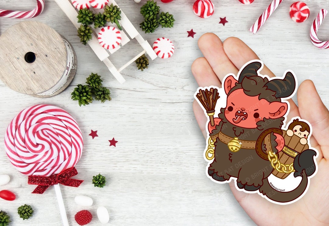 Krampus - Cute Kawaii Vinyl Sticker | Laptop Sticker | Water Bottle ...