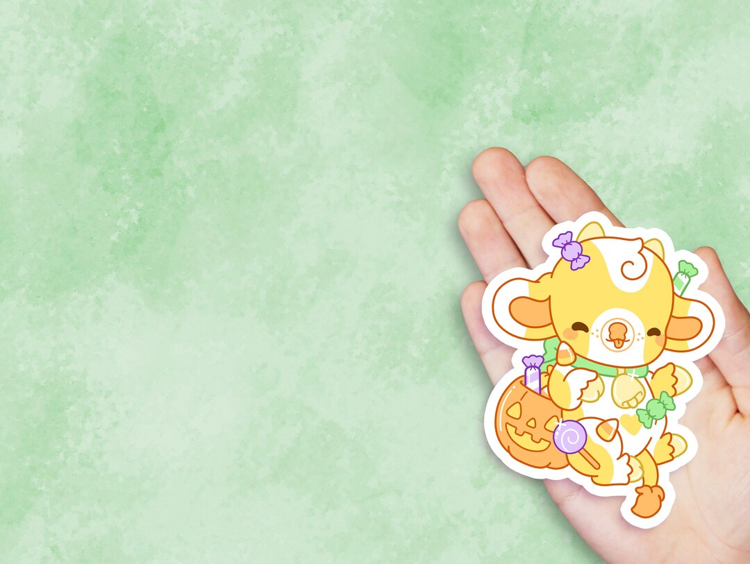 Sugar the Candy Cow - Cute Kawaii Vinyl Sticker | Laptop Sticker ...