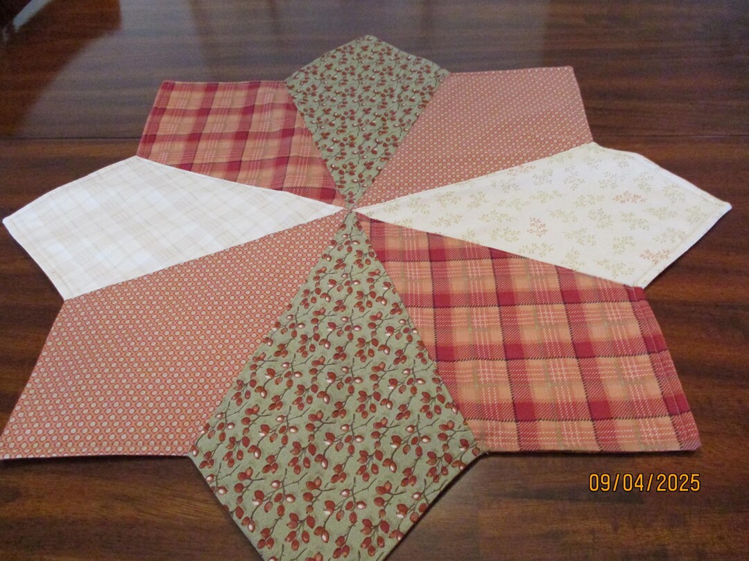 Reversible FALL/THANKSGIVING Star Shaped Table Topper 26" Diameter - Etsy