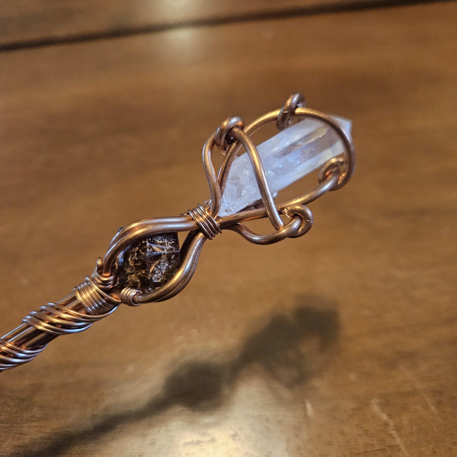 Balanced Crystal Copper Wand: Magic Altar Tool - Etsy