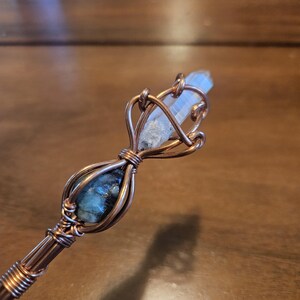 Balanced Crystal Copper Wand: Magic Altar Tool - Etsy