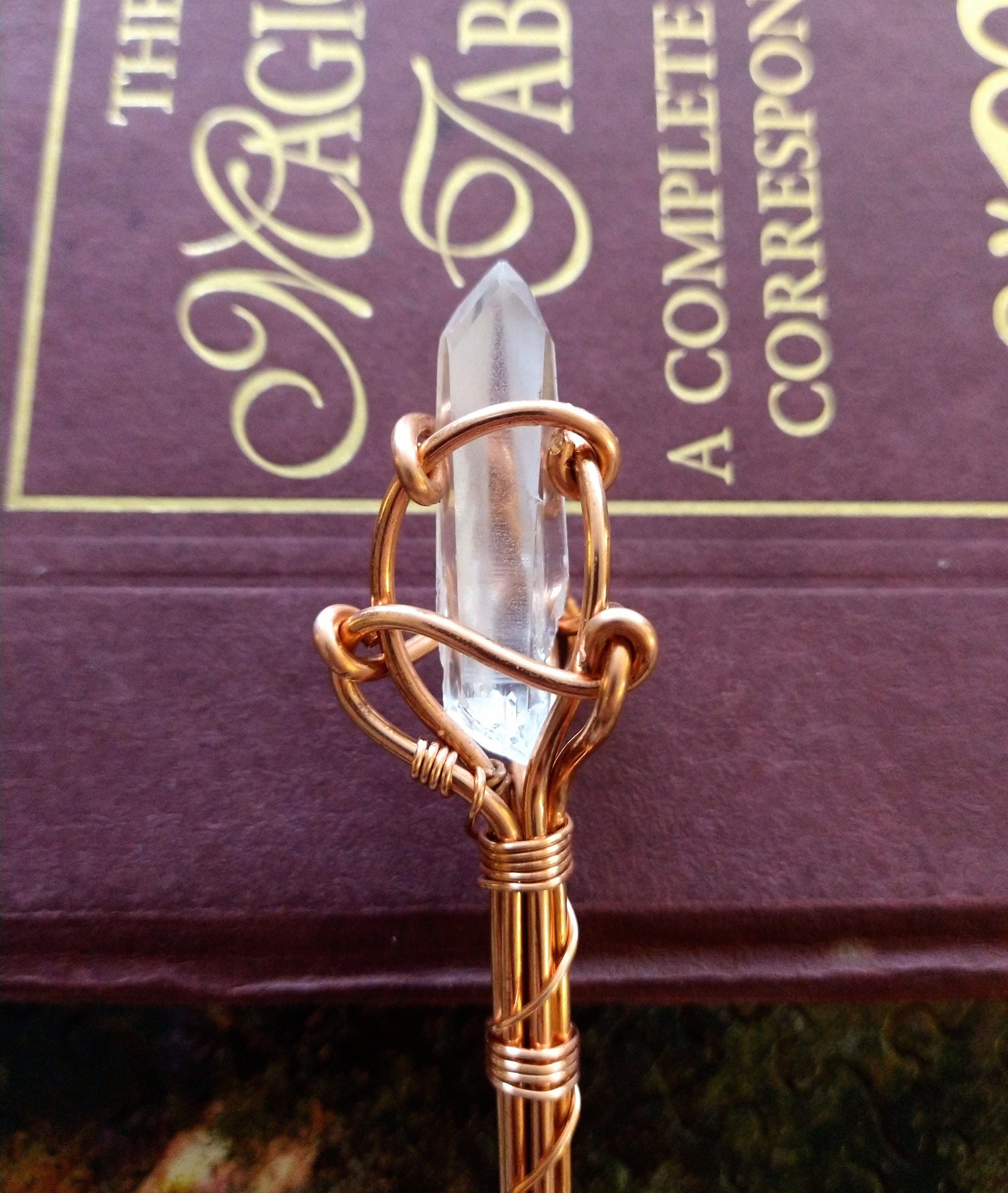 Mini Meditator ~crystal Wand~ Black Tourmaline, Quartz and Copper Wand ...
