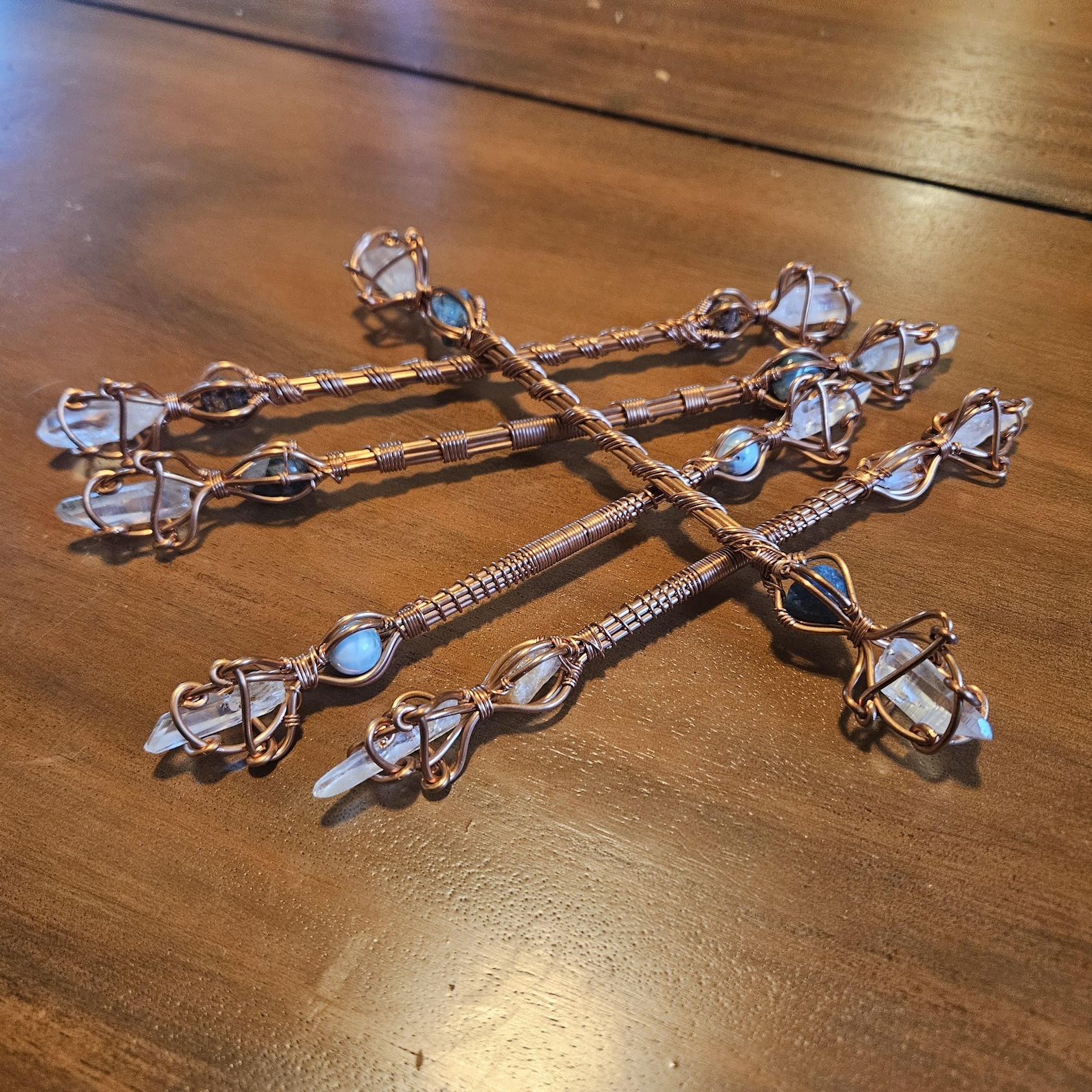 Balanced Crystal Copper Wand: Magic Altar Tool - Etsy