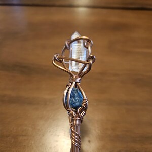 Balanced Crystal Copper Wand: Magic Altar Tool - Etsy