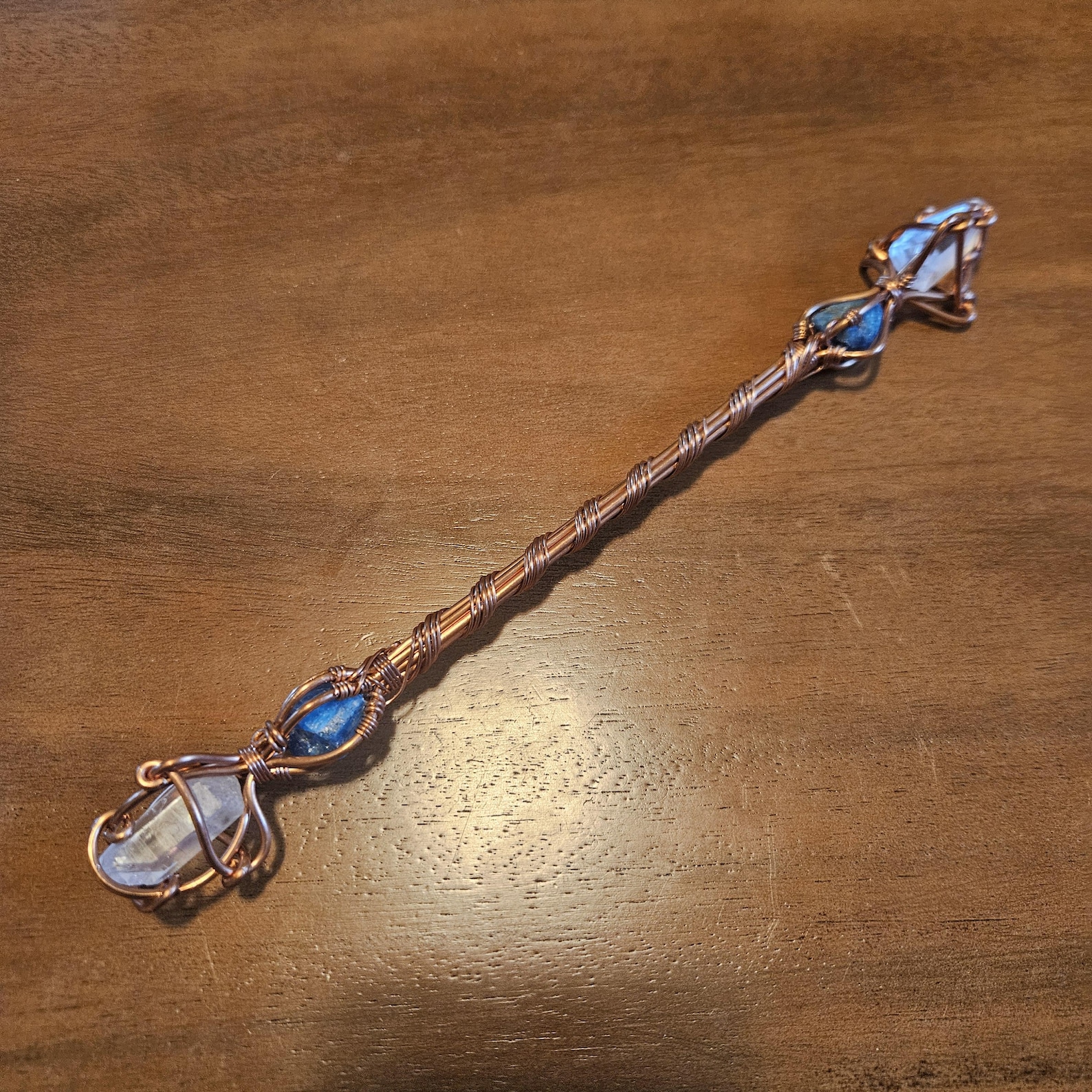 Balanced Crystal Copper Wand: Magic Altar Tool - Etsy