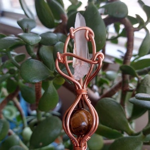 Balanced Crystal Copper Wand: Magic Altar Tool - Etsy