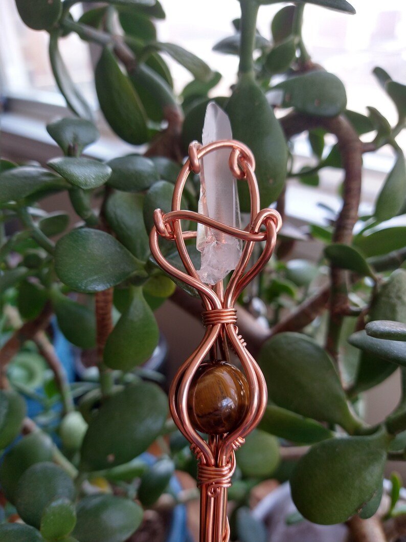 Balanced Crystal Copper Wand: Magic Altar Tool - Etsy