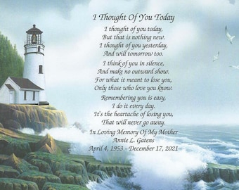 Lighthouse Poem | Etsy