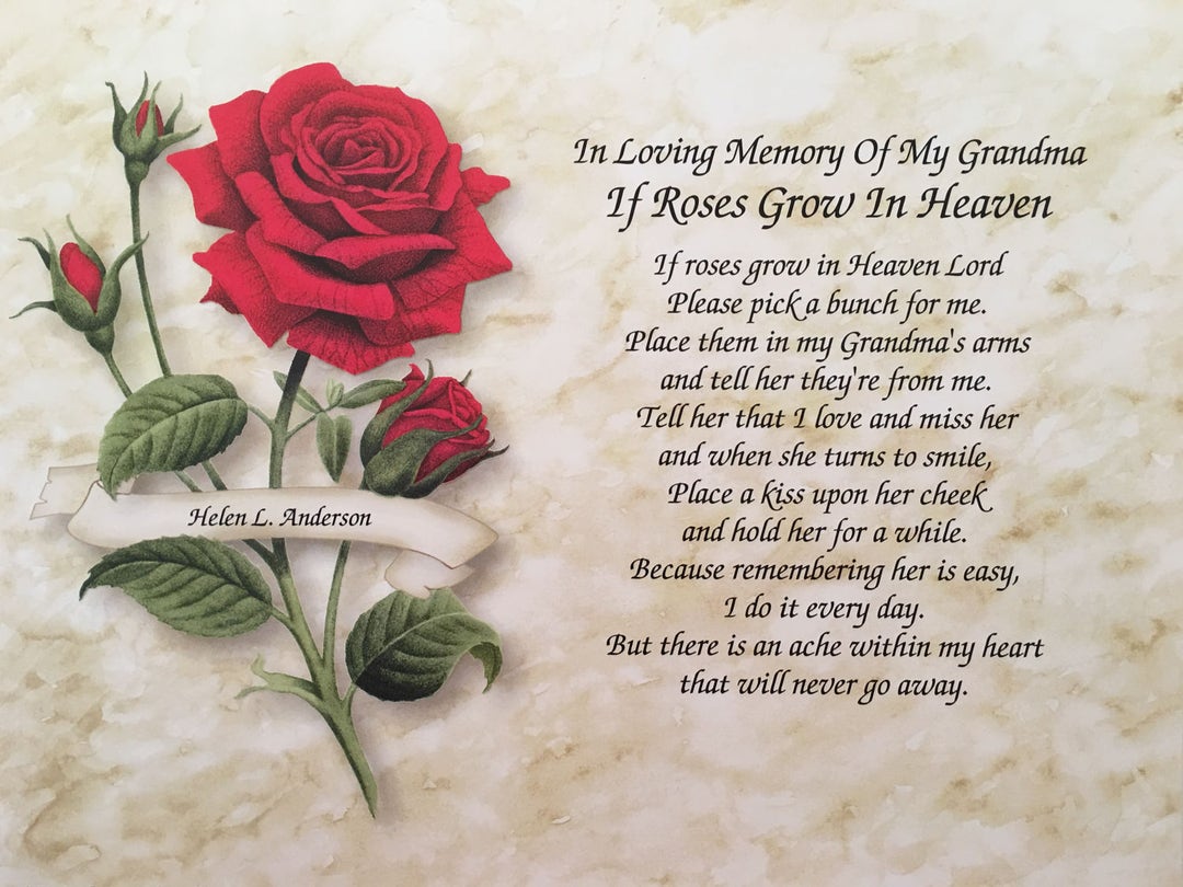 In Memory of Grandma, Sympathy Gift, Memorial Gifts, Condolence Gift ...