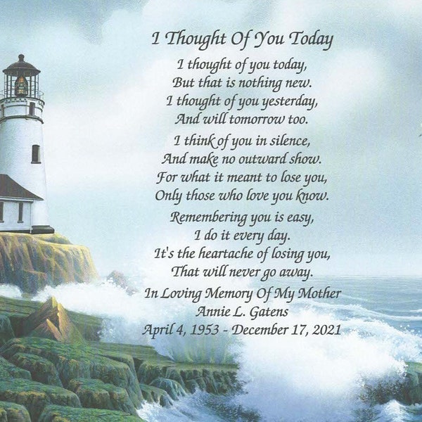 Lighthouse Poem - Etsy