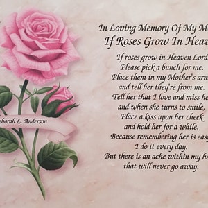 In Memory of Mother, Sympathy Gifts, Memorial Day Gifts, Condolence ...