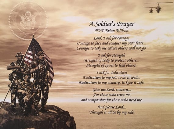 Army Gifts Army Gift A Soldier's Prayer Birthday Gift | Etsy