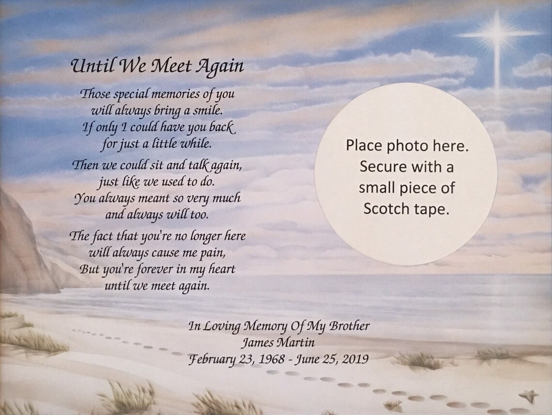 Memory of Brother Gifts, Sympathy Gifts, Memorial Day Gifts, Footprints ...