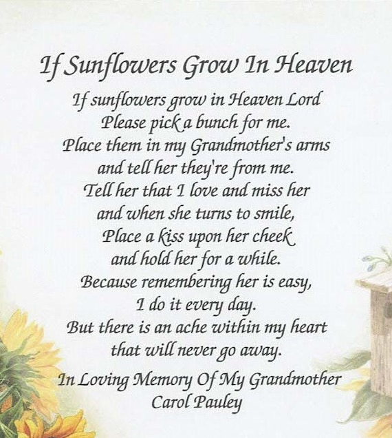 Grandma Passing Away Poems