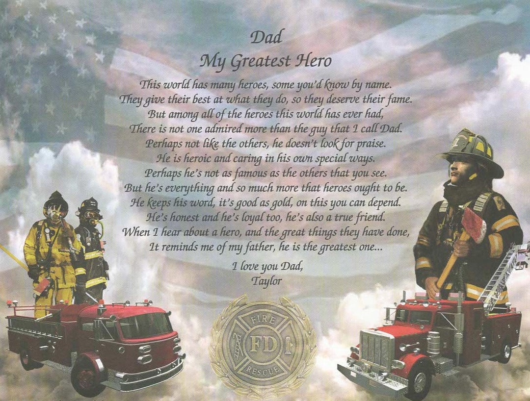 Firefighter Gift, Firefighter Dad Gift, Fathers Day Gift, Birthday Gift ...