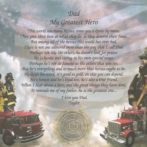 Firefighter Poem - Etsy