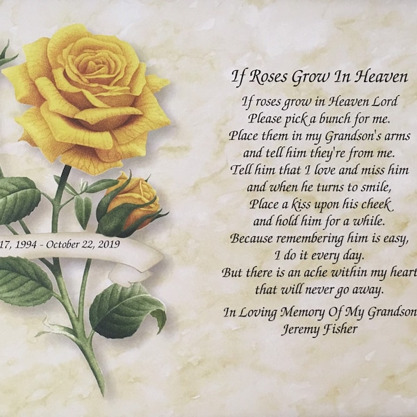In Memory Poem - Etsy