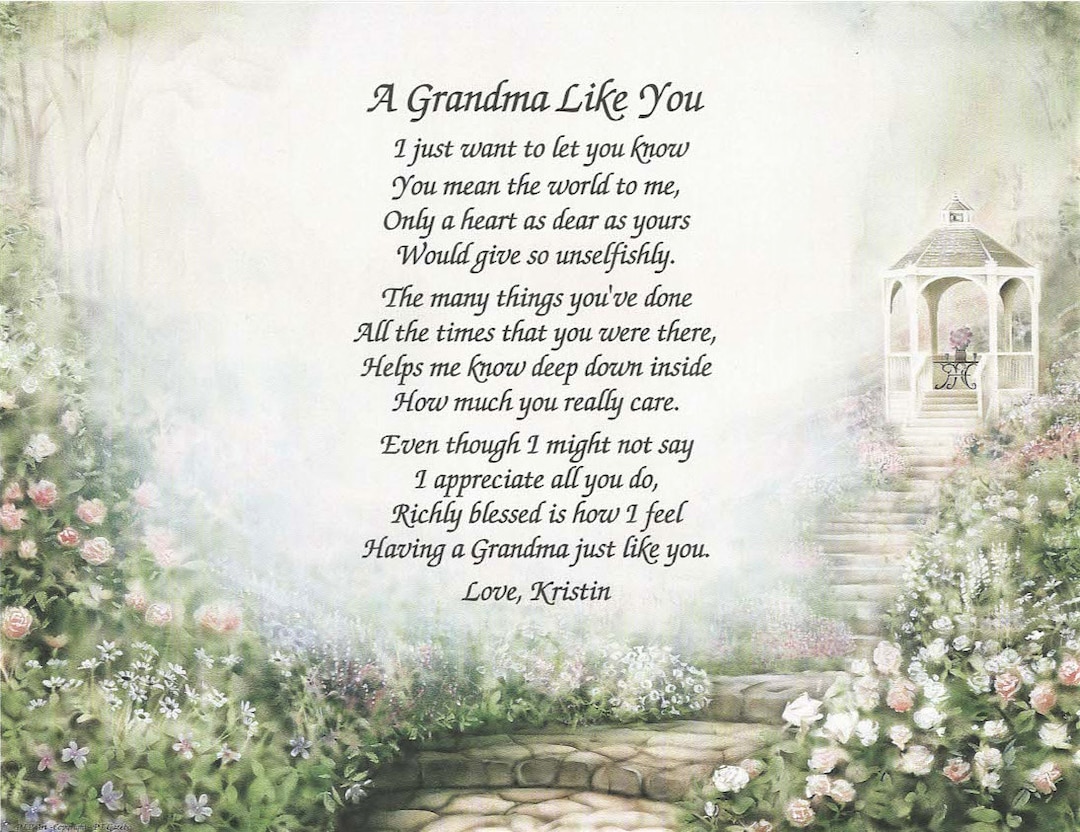 Gifts for Grandma, Personalized Gift, Nana Gift, Floral Gift for Gigi ...