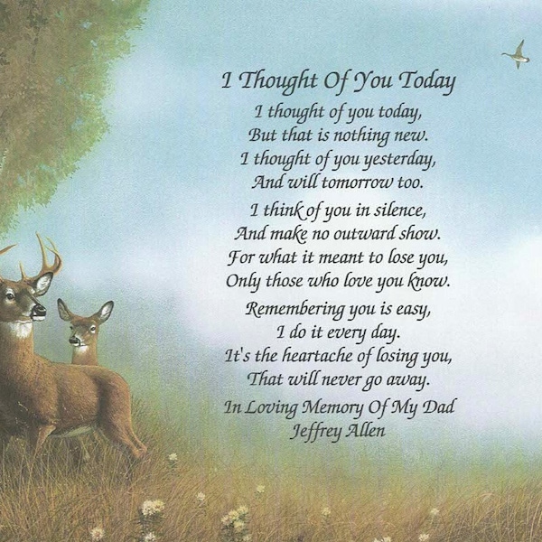 Memorial Poem - Etsy