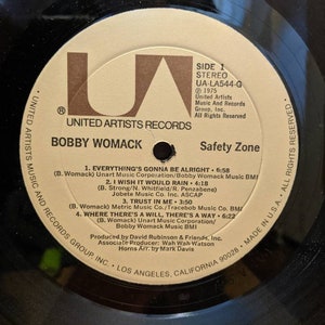 Bobby Womack - Safety Zone - Vinyl - Etsy