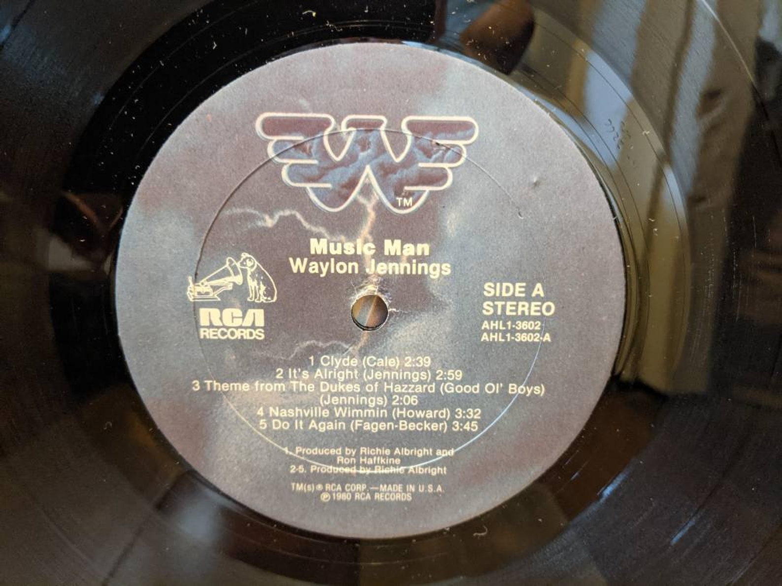Waylon Jennings Music Man Vinyl | Etsy