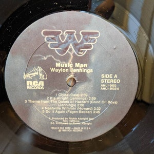 Waylon Jennings - Music Man - Vinyl - Etsy