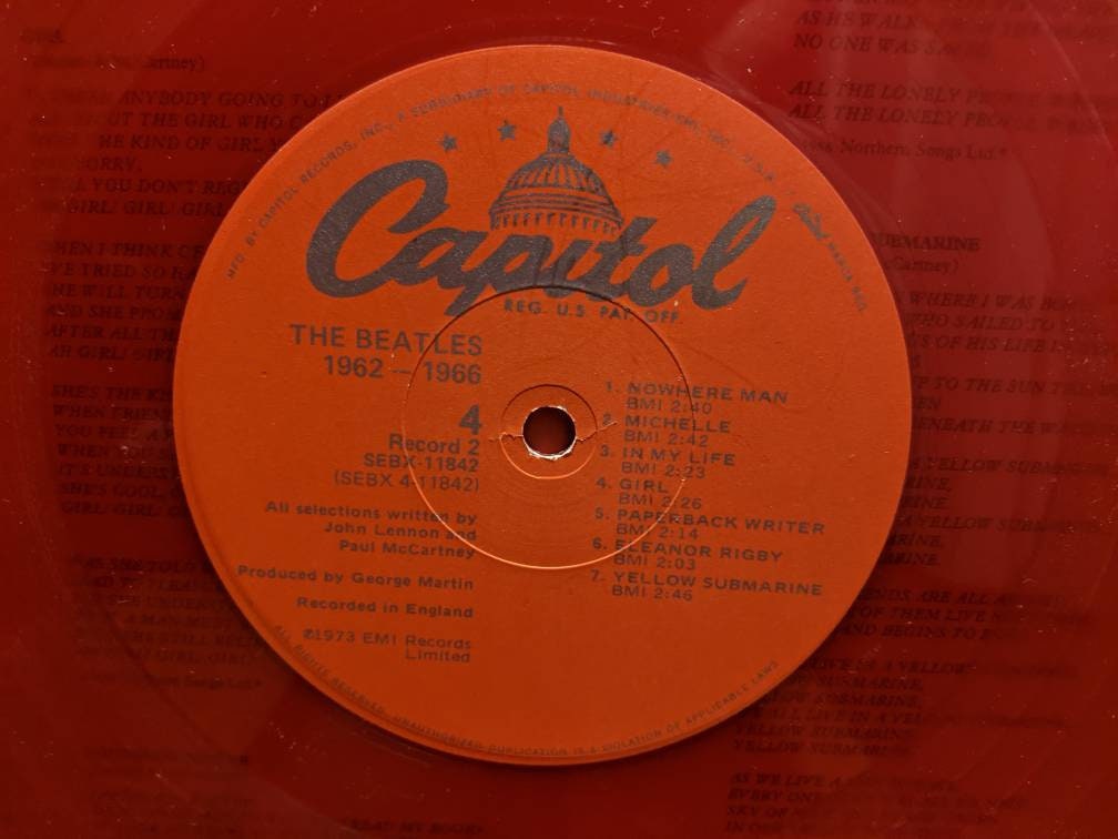 The Beatles - 1962-1966 (red Colored Vinyl) - Vinyl - Etsy