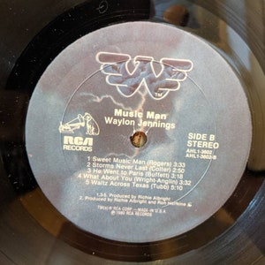 Waylon Jennings - Music Man - Vinyl - Etsy