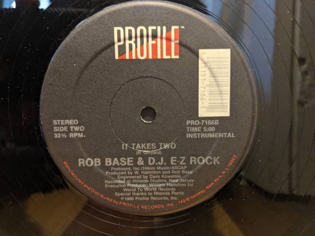 Rob Base & DJ E-Z Rock It Takes Two 12 Single - Etsy