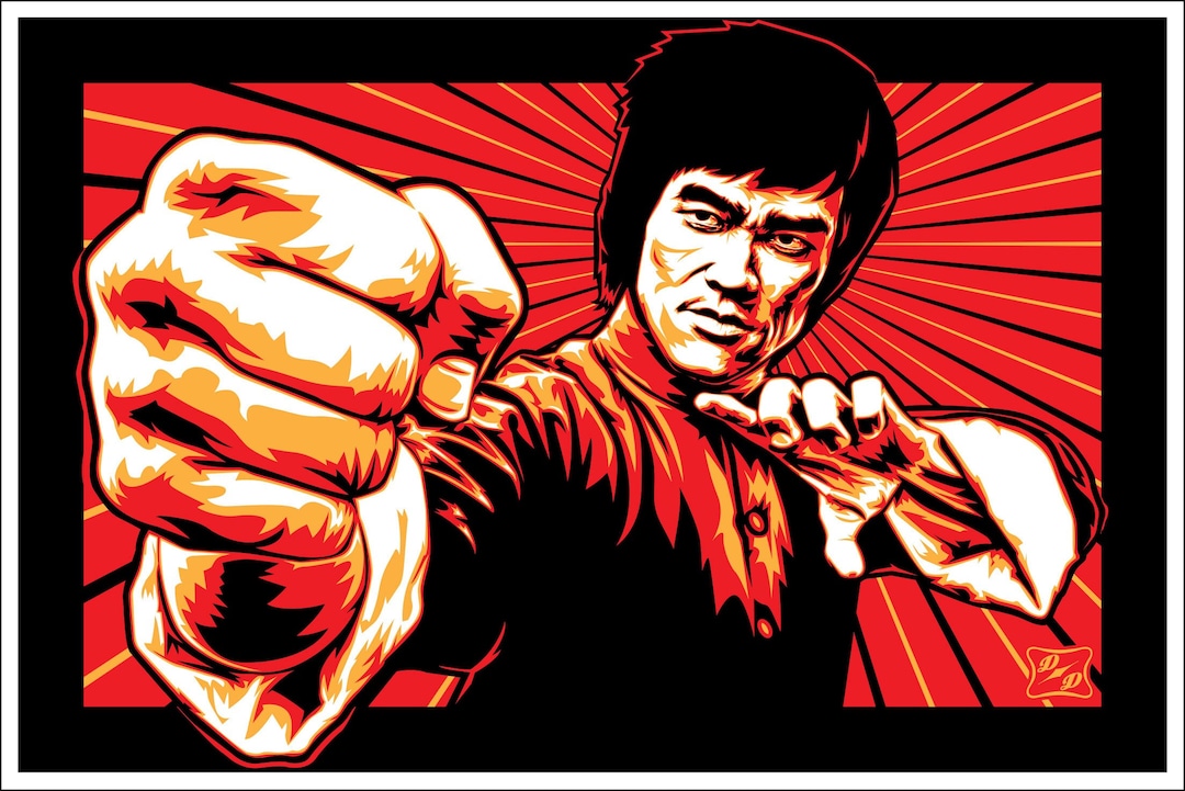 Bruce Lee Vector Art Print - Etsy