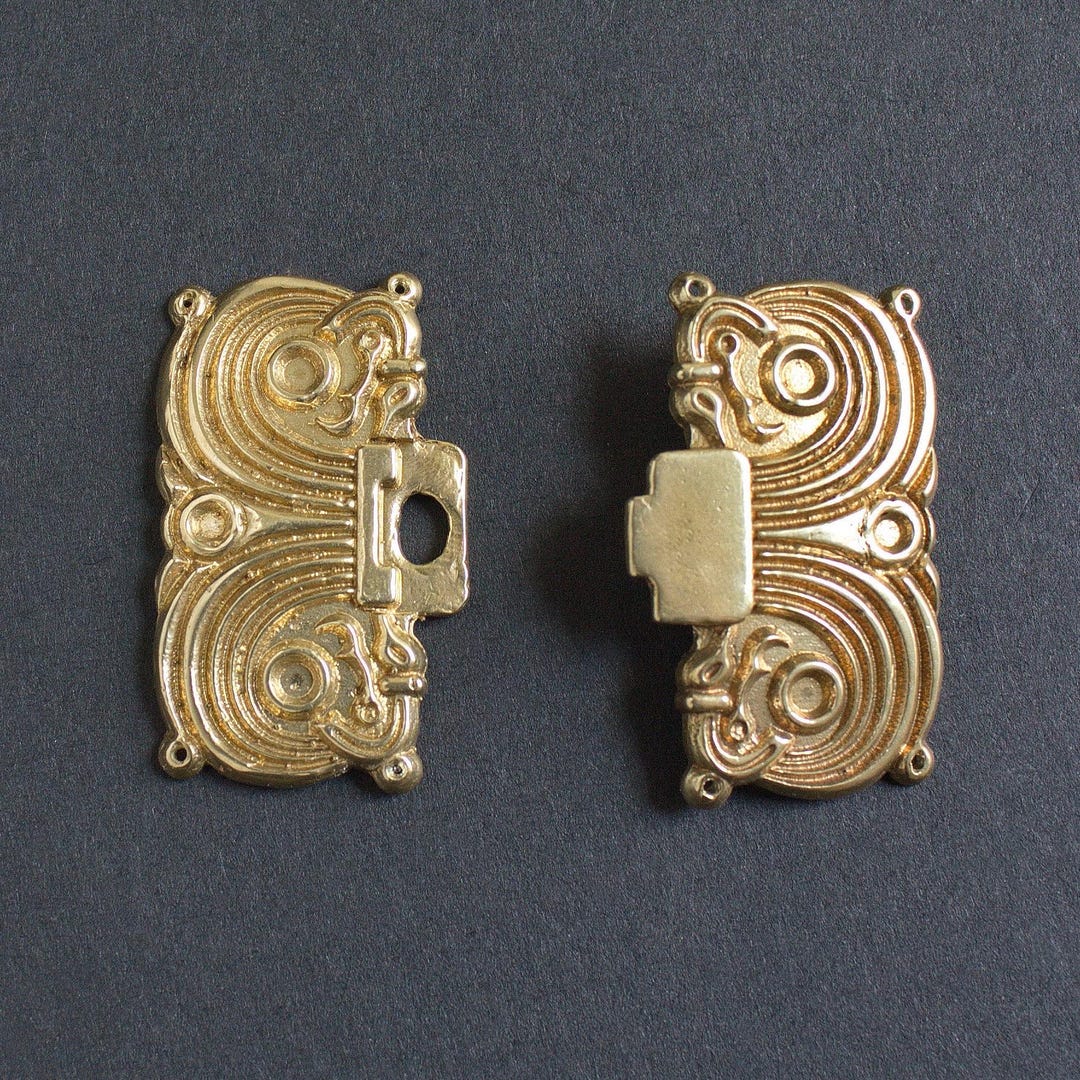 Anglo-saxon Brass Wrist Clasp: 5-6th Century Early Medieval Dress ...