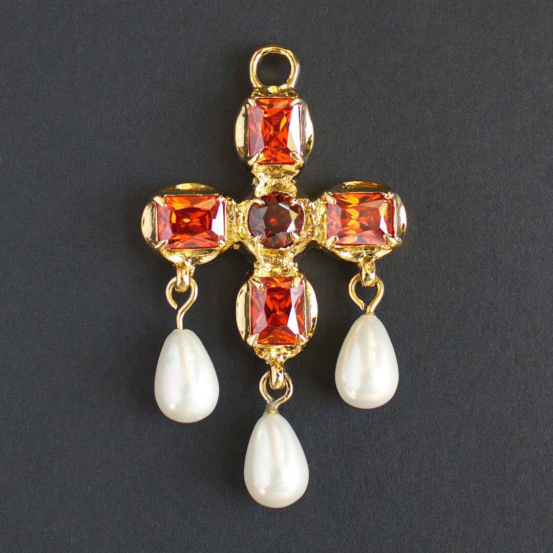 Renaissance Cross Pendant, Medieval Jewelry XV Century Europe, 16th ...