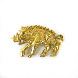 Medieval Boar Badge: Richard III Yorkist Emblem, Brass Pin - Etsy