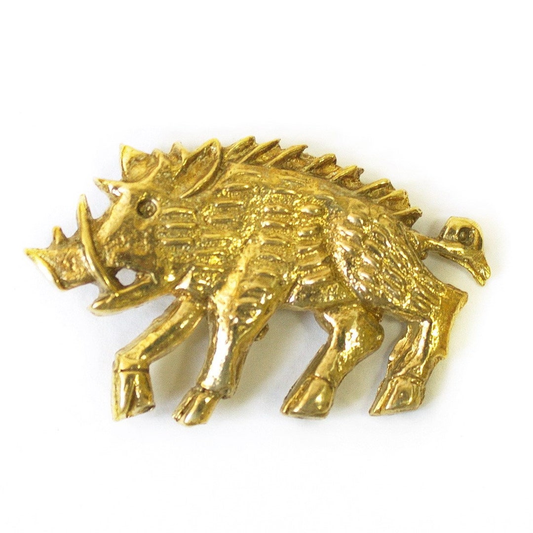 Medieval Boar Badge: Richard III Yorkist Emblem, Brass Pin - Etsy