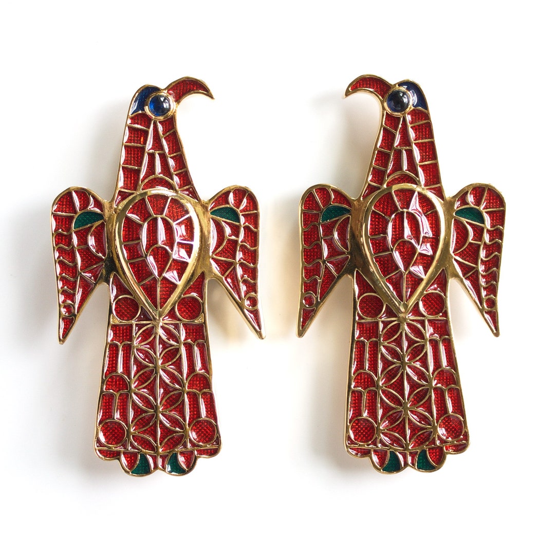 Pair of Visigothic Eagle Brooches, VI Century Dark Ages Jewelry ...