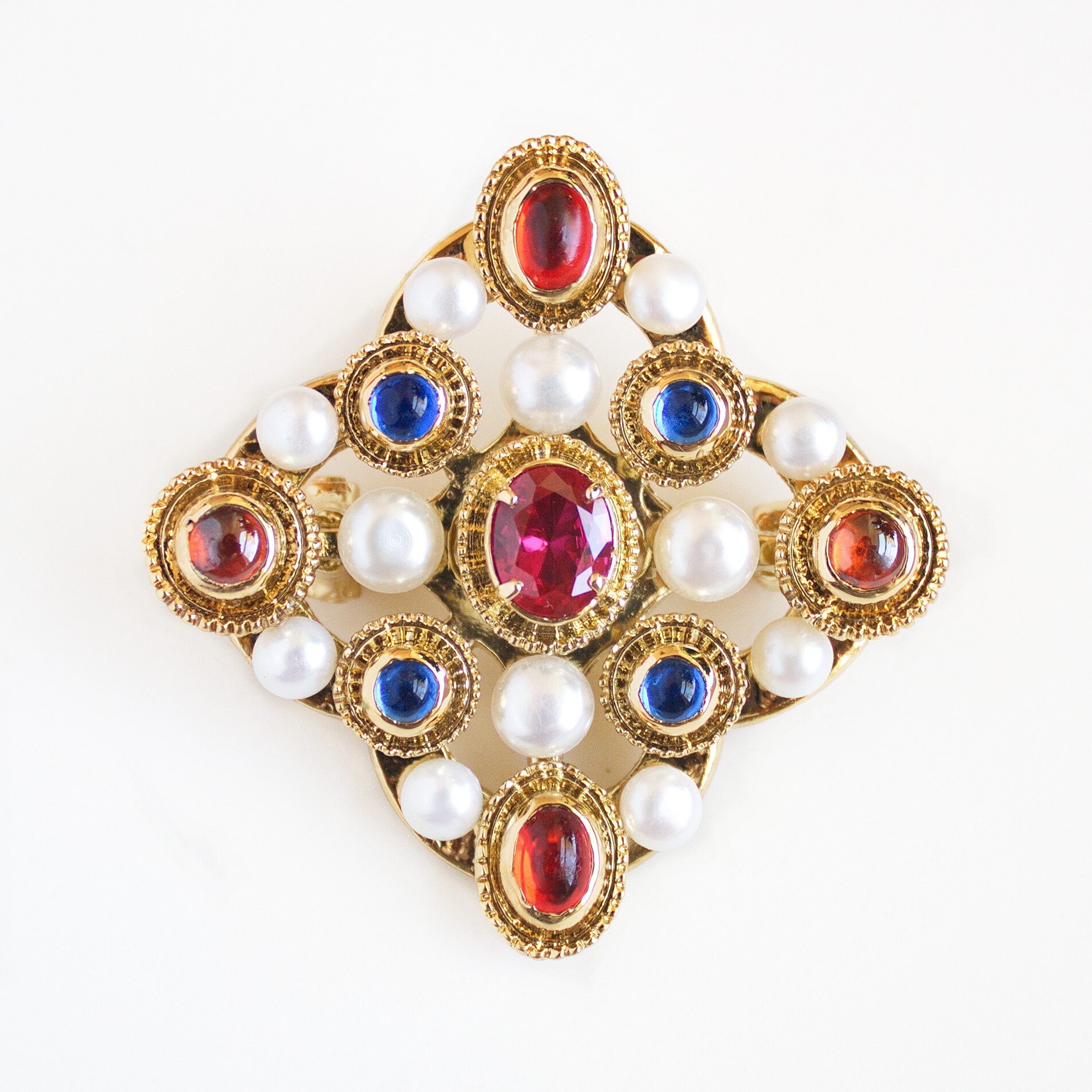 Medieval Brooch From Colmar Treasure 14th Century Brooch With - Etsy