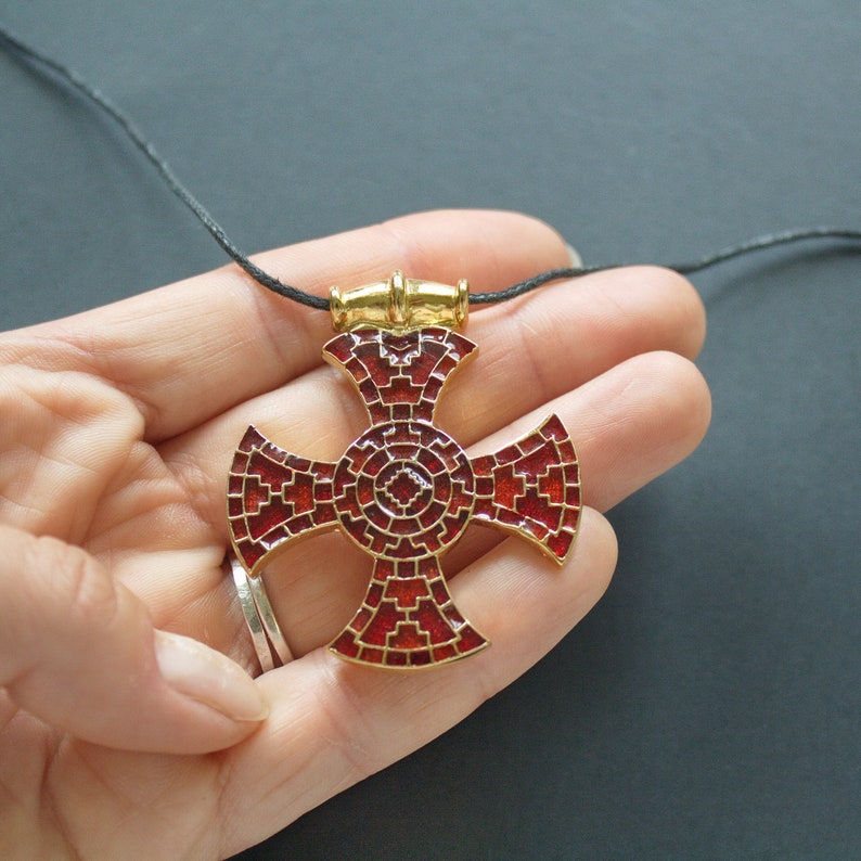 Anglo-saxon Cross Pendant, VII Century Europe, Migration Period ...