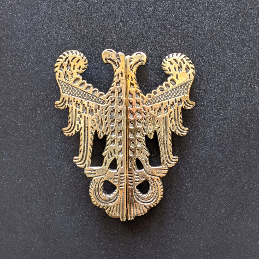 Two-headed Eagle Cape Clasp: 15th Century Medieval Costume Fastener - Etsy