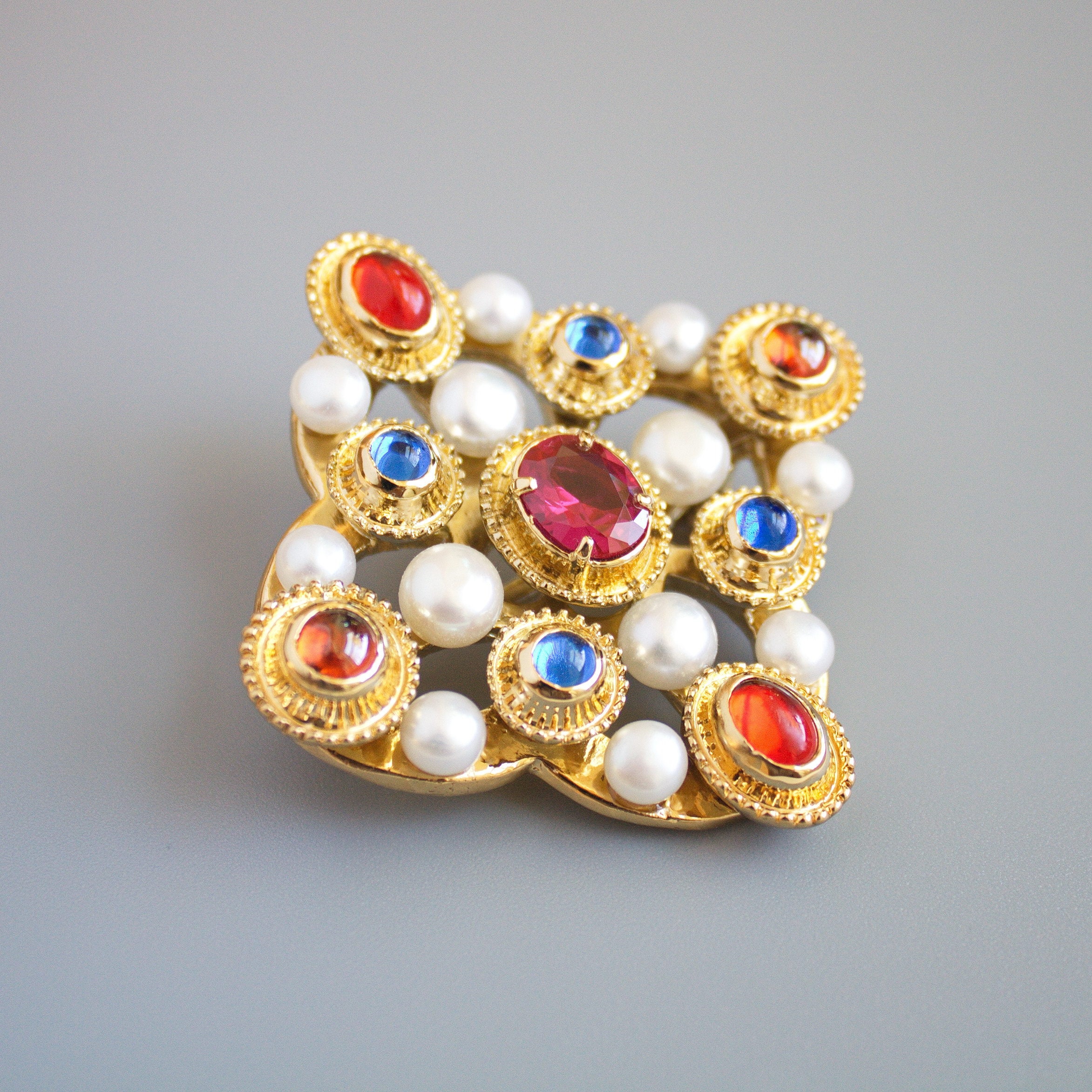 Medieval Brooch From Colmar Treasure 14th Century Brooch With - Etsy