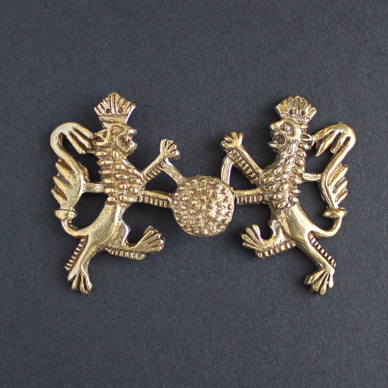 Medieval Lion Clasp: 15th Century German Renaissance Costume Fastener ...