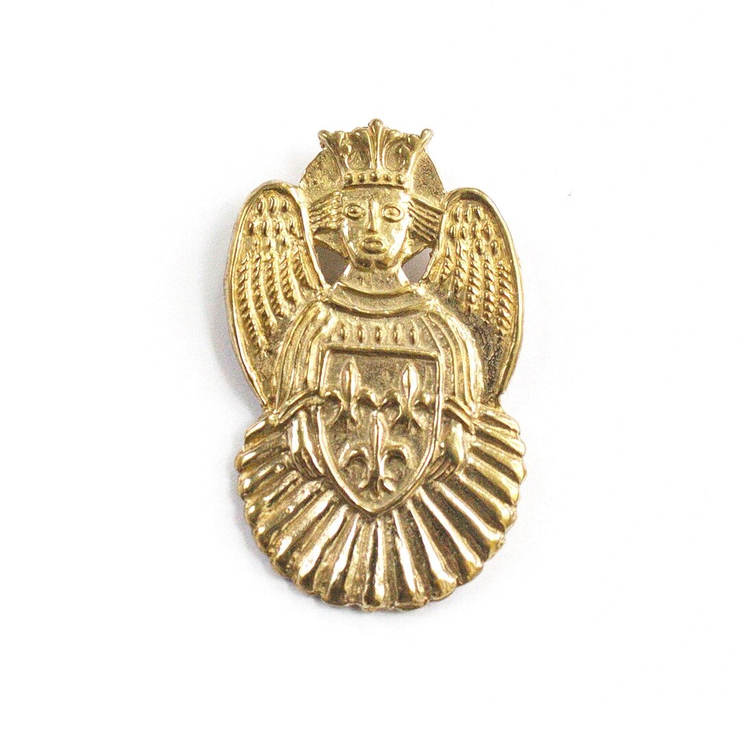 St. Michael Medieval Brass Pin: Renaissance Pilgrim Badge - Etsy